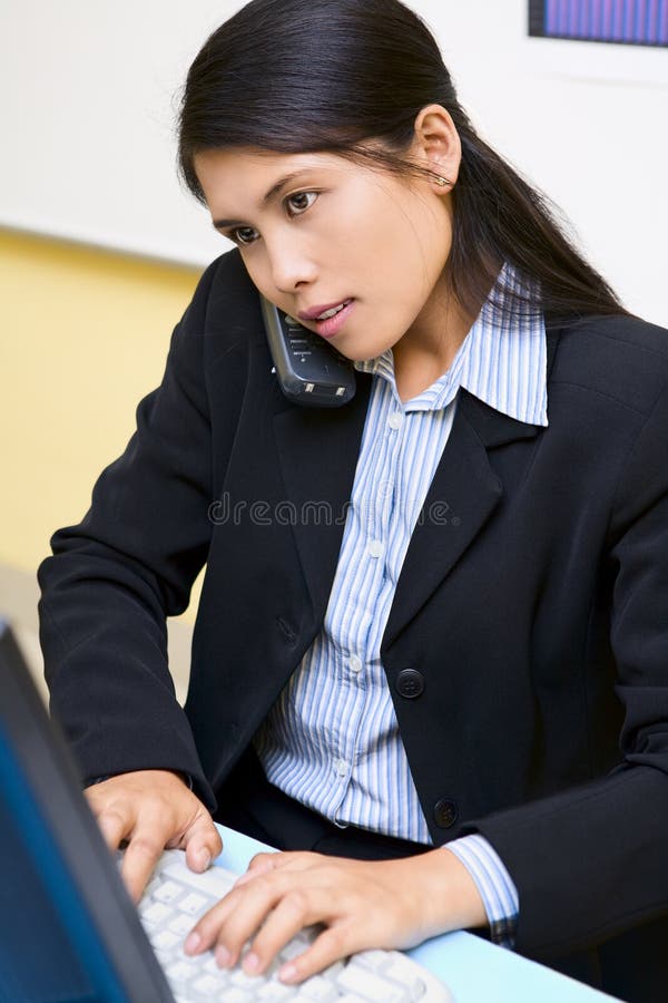 Very busy secretary stock photo. Image of agenda, keyboard - 5044458