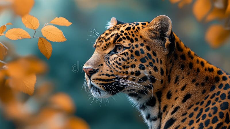 Portrait of the Indian Leopard Stock Illustration - Illustration of ...