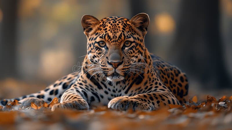 Portrait of the Indian Leopard Stock Illustration - Illustration of ...