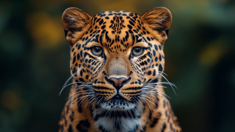 Portrait of the Indian Leopard Stock Illustration - Illustration of ...