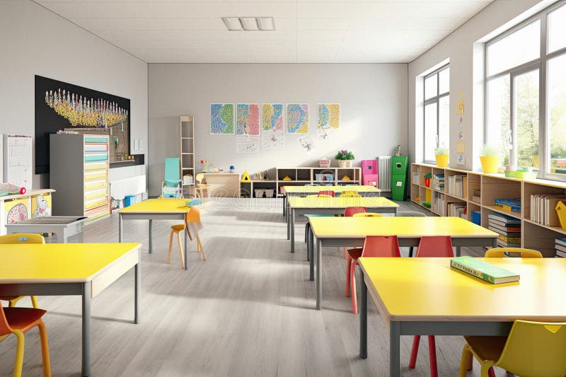 Symmetrical Design of Modern Elegant Educational Classroom for Children ...