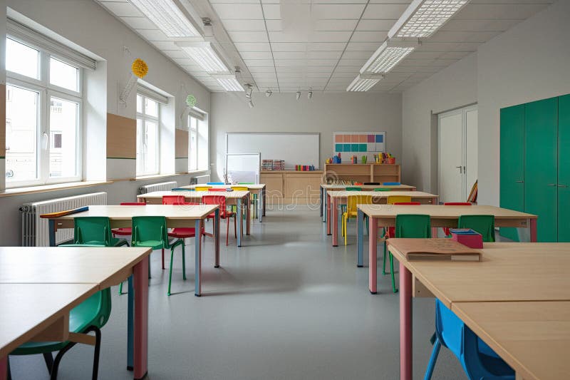 Symmetrical Design of Modern Elegant Educational Classroom for Children ...
