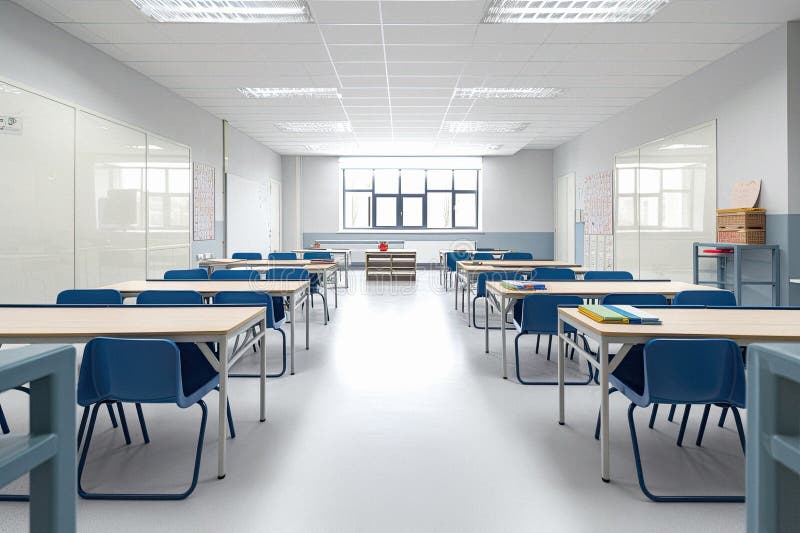 Symmetrical Design of Modern Elegant Educational Classroom for Children ...