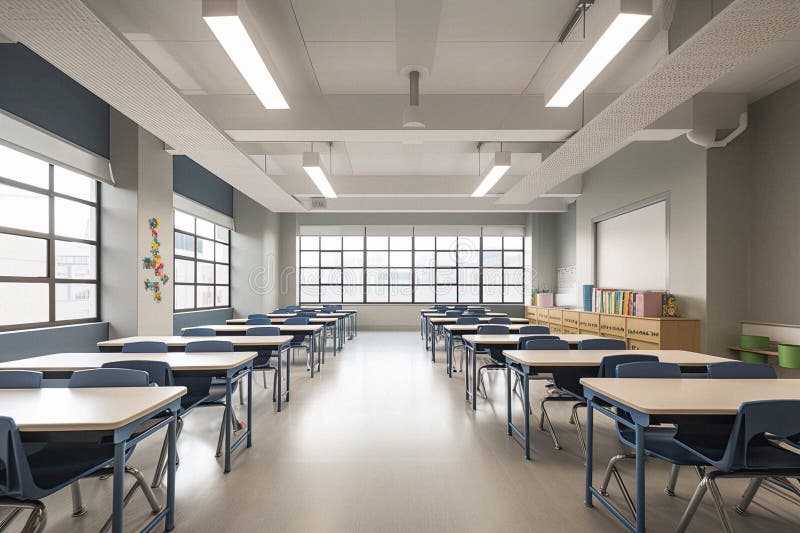 Symmetrical Design of Modern Elegant Educational Classroom for Children ...