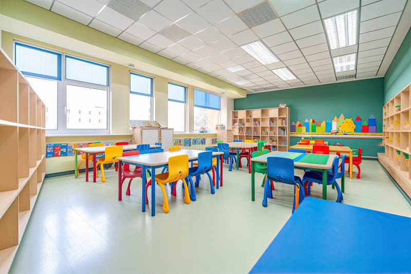 Symmetrical Design of Modern Elegant Educational Classroom for Children ...