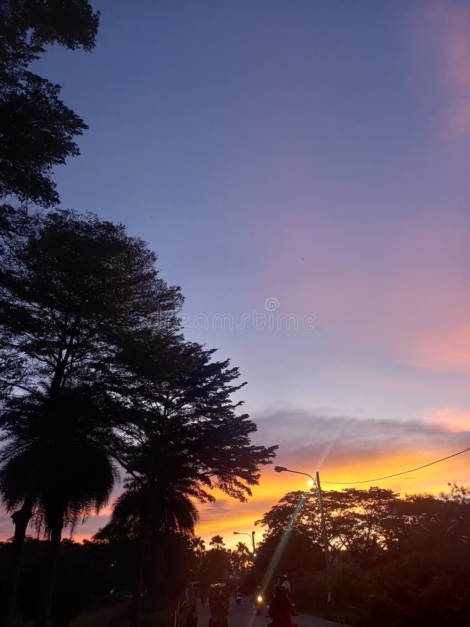 A Very Clear and Beautiful Evening Sky Stock Photo - Image of ...