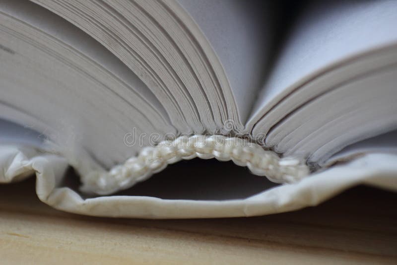 Very Closeup Macro Flyleaf of the White Notebook Stock Photo - Image of ...