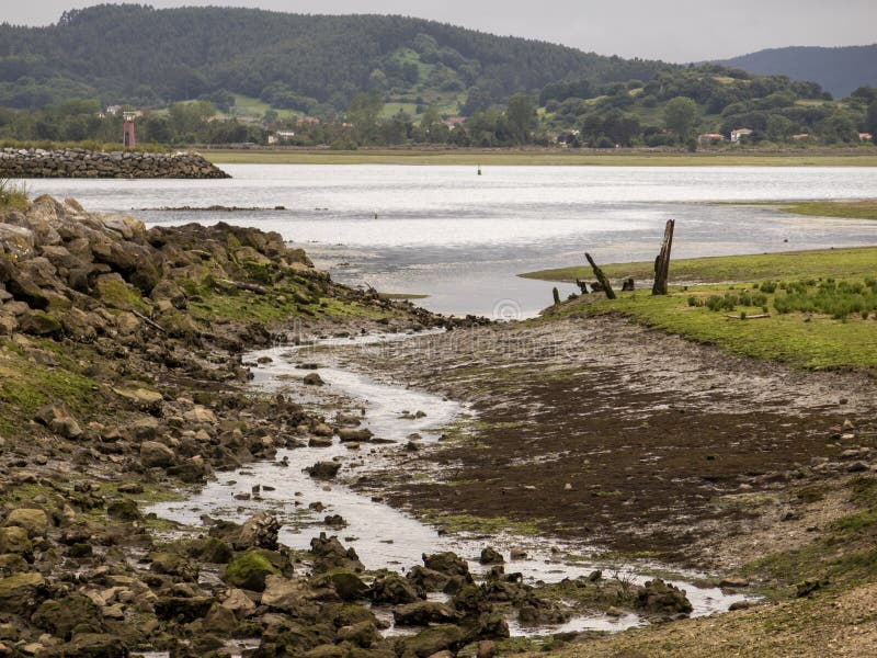 Very Cloudy Day on the Ason River Estuary in Laredo Stock Image - Image ...