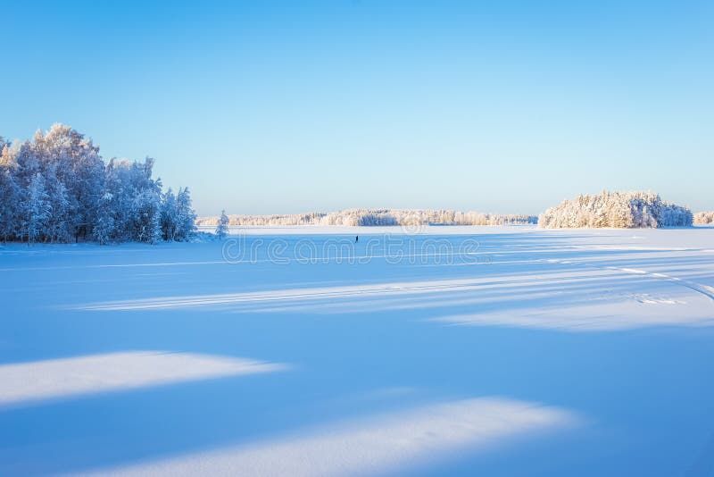 Very Cold Winter Day Scenery From Sotkamo, Finland. Stock Image - Image ...