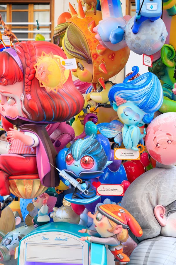 Colorful Ninots from the Fallas of Valencia, Spain Editorial Image ...