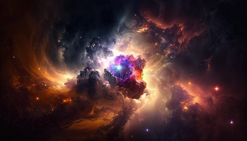 A Very Colorful Space Filled with Stars and a Bunch of Clouds ...