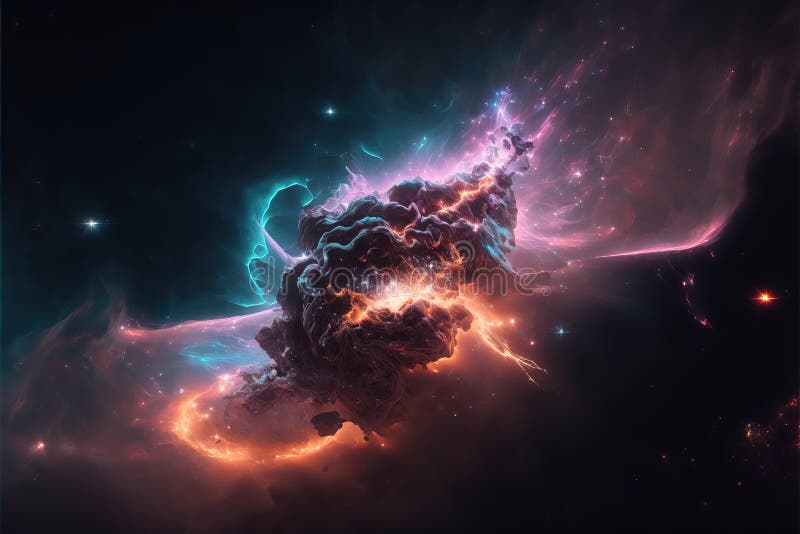 A Very Colorful Space with a Very Large Object in the Middle of it S ...