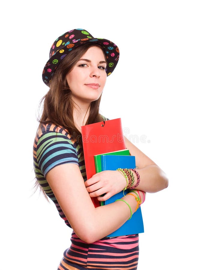 Very Colorful Young Student. Stock Photo - Image of learn, person: 24055910