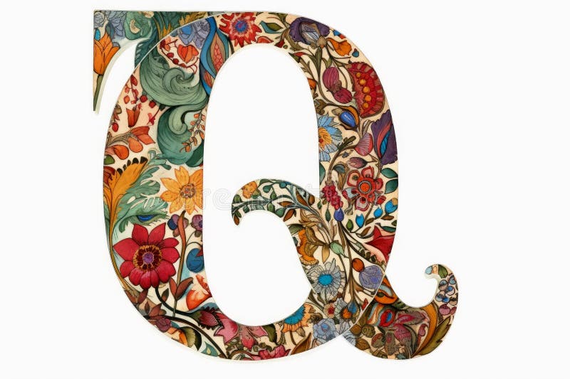 A Very Colourful and Ornate Letter P on a White Background Created with ...