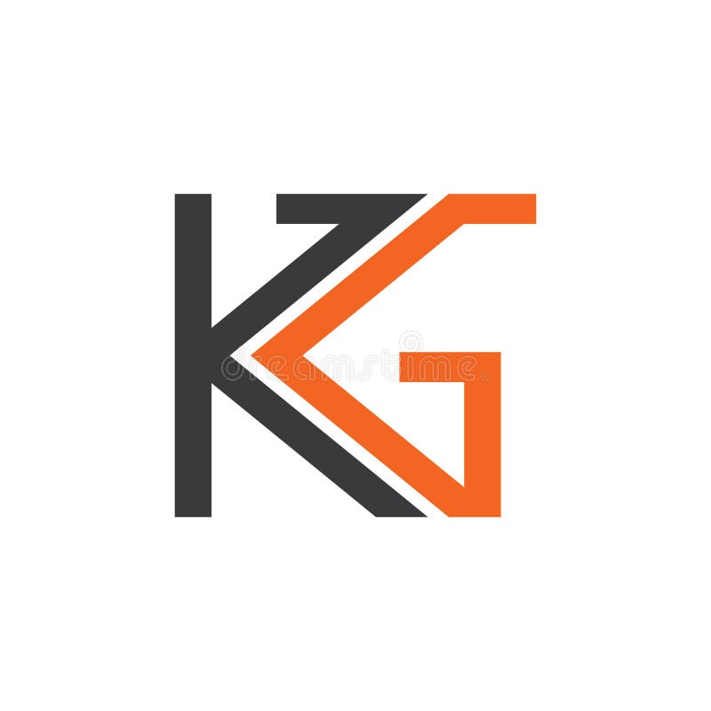 This is a Very Creative and Unique Latter Kg Logo Stock Vector ...