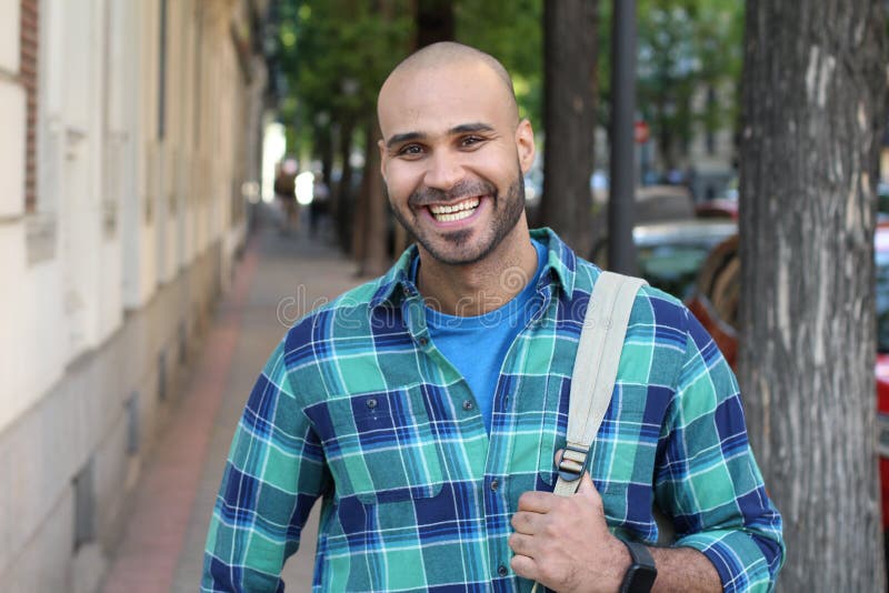 Very Cute Ethnic Man on the Street Stock Photo - Image of brazilian ...