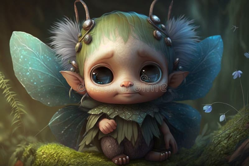 Very Cute and Fluffy Fairy, Concept Art, AI Generated Stock ...