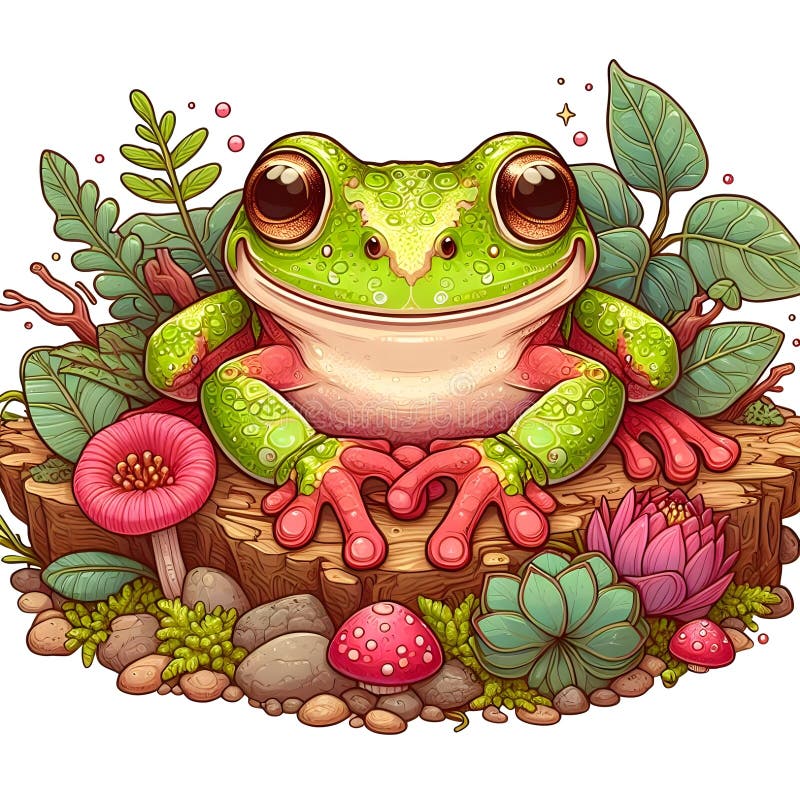 Very cute frog stock illustration. Illustration of smile - 312942055
