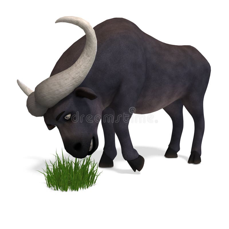 Very Cute And Funny Cartoon Buffalo - Free Photo from StockFreeImages