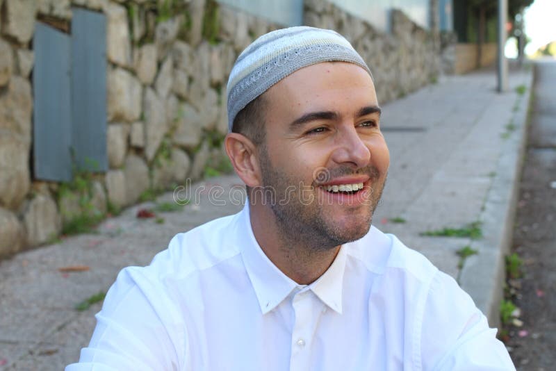 Very Cute Islamic Man Smiling Stock Photo - Image of mubarak, arabian ...