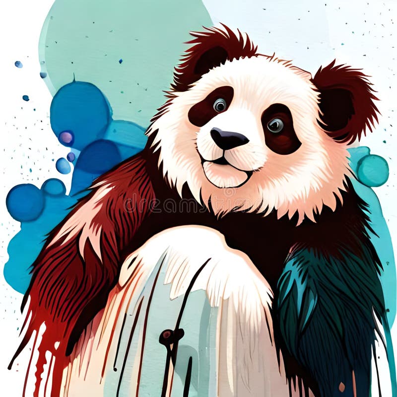 Sitting Panda stock illustration. Illustration of cute - 277478157