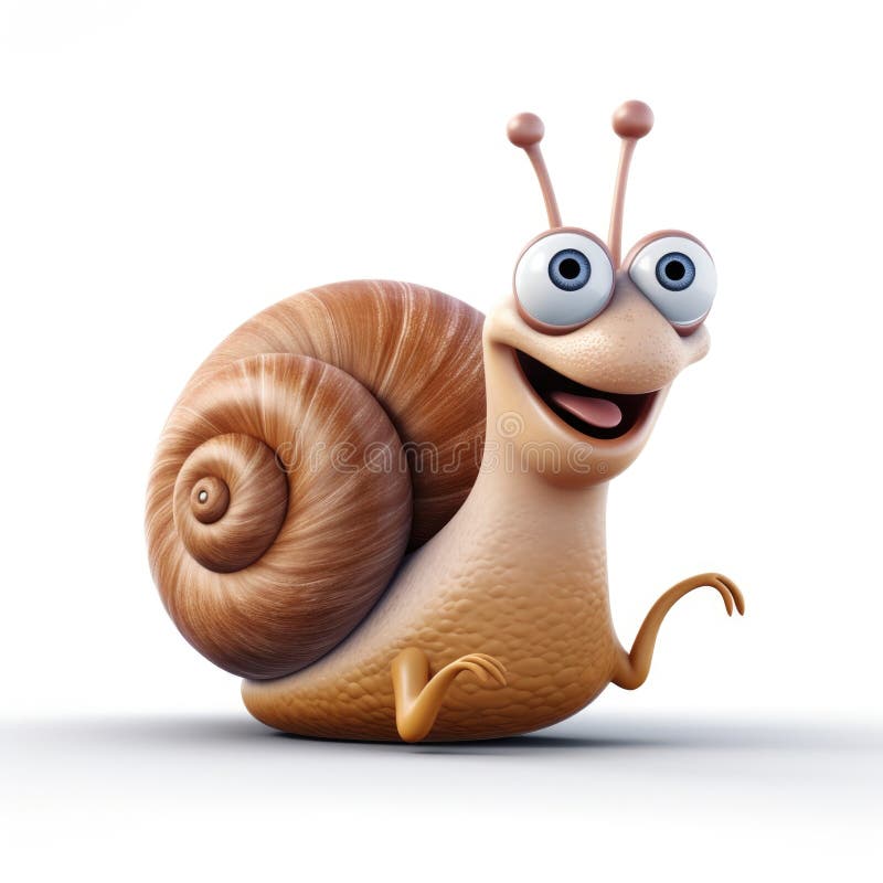 Mr. Snail with eyes stock vector. Illustration of brown - 89906103