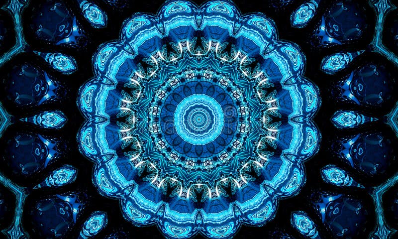 Very Dark Blue Round Shiny Frame Background. Technology Background ...