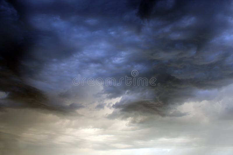 Very dark clouds stock photo. Image of summer, landscape - 53554222