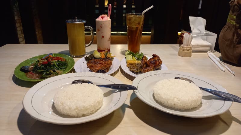 Very Delicious Dishes in the Restaurant Stock Image - Image of drink ...