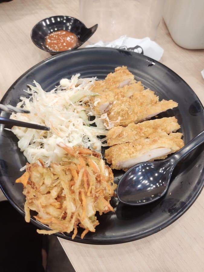 Very Delicious Fried Chicken Rice Fried Stock Image - Image of ...