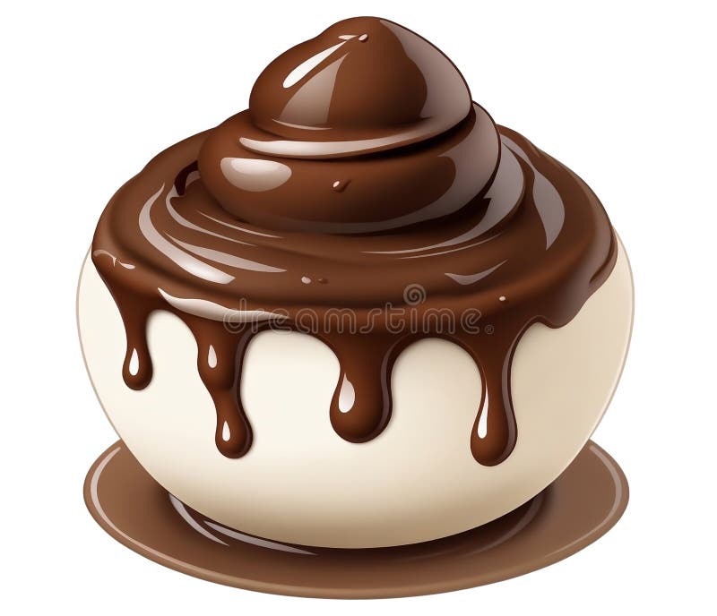 The Most Delicious a Big Pudding on a Plate. Stock Photo - Illustration ...