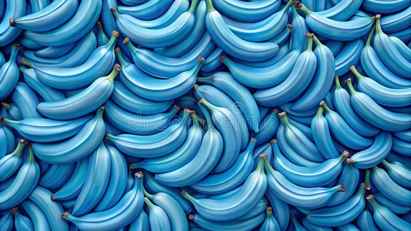 A Very Dense Pattern of Hyperrealistic and Photographic Bananas Stock ...