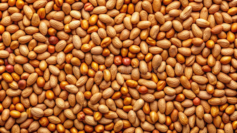 A Very Dense Pattern of Hyperrealistic and Photographic Peanuts Stock ...