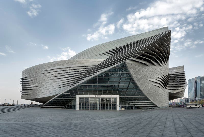 Dalian International Convention and Exhibition Center, China Editorial ...