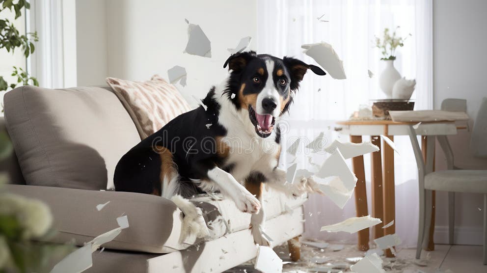 Very destructive dog stock photo. Image of white, damage - 291226210