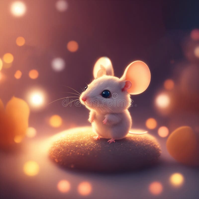 Very Detailed Cute Mouse. Generate Ai. Stock Illustration ...