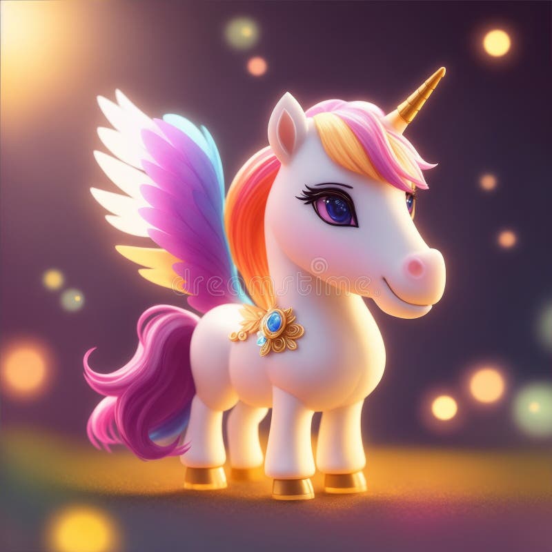 Very Detailed Cute Pony. Generate Ai. Stock Illustration - Illustration ...