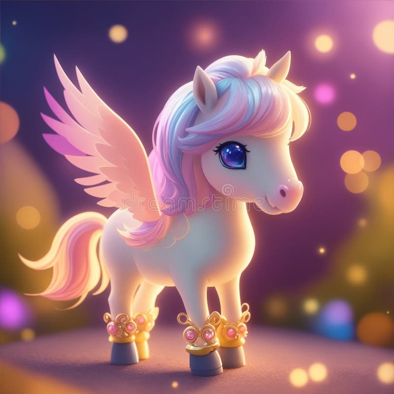 Very Detailed Cute Pony. Generate Ai. Stock Illustration - Illustration ...