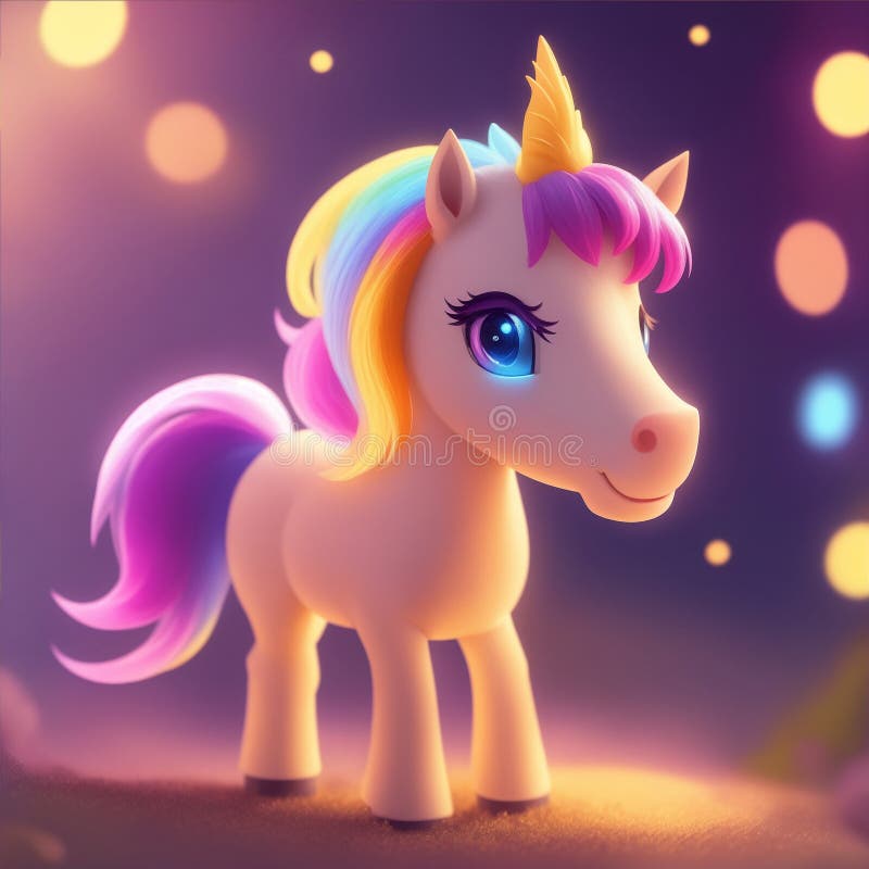 Very Detailed Cute Pony. Generate Ai. Stock Illustration - Illustration ...
