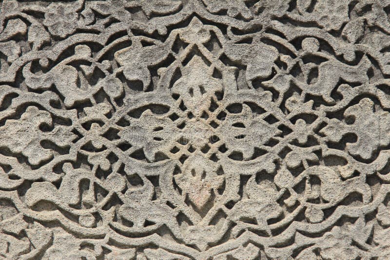 Very Detailed Pattern Engraved on Stone Closeup Picture Stock Image ...