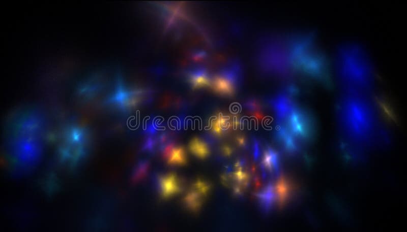 Very Distant Galaxies. Fractal Abstraction. Stock Illustration ...