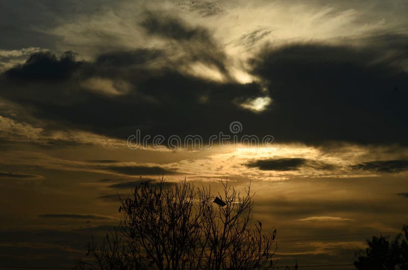 Very Dramatic Sunset Cloudscape Stock Photo - Image of dreamy ...