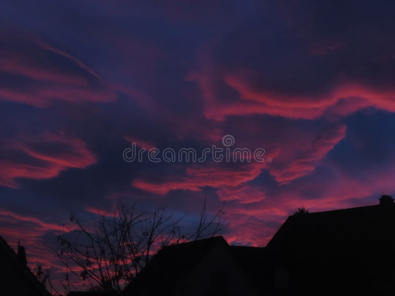 A Very Dramatic Sky in the Morning-sunrise Stock Image - Image of ...