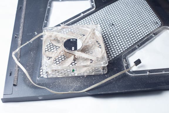 Very Dusty Fan on the Computer Cover Stock Photo - Image of electronic ...