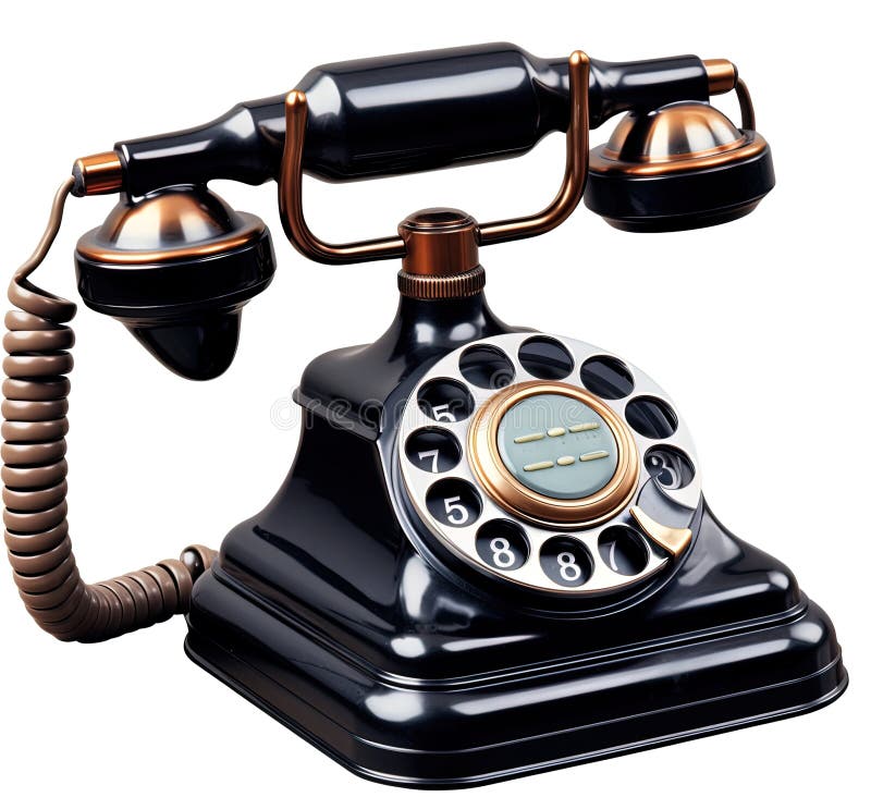 Very Elegant Old Fashioned Phone Illustration Isolated Stock ...