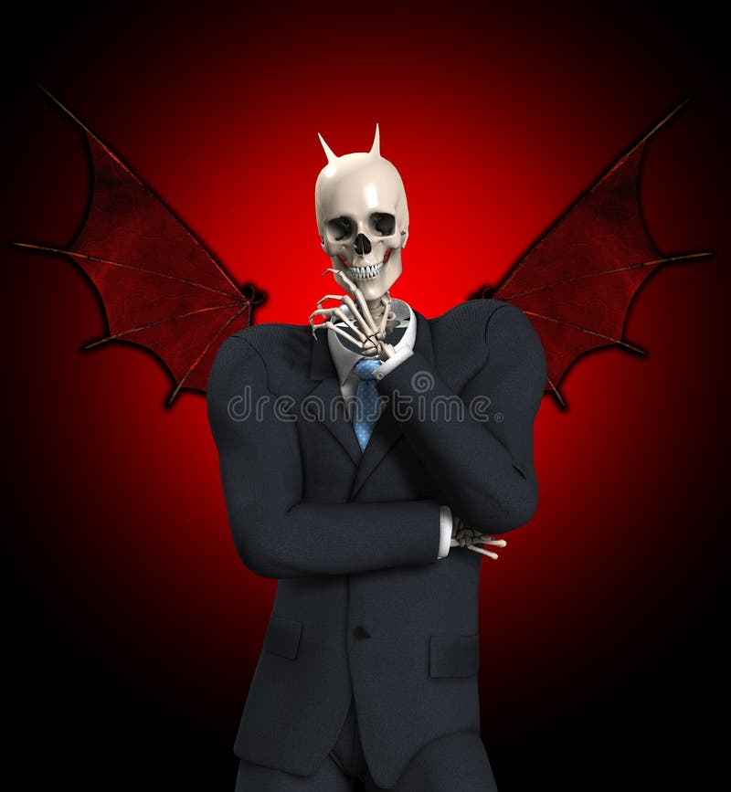 Devil or Devious Business Man Isolated Stock Illustration ...
