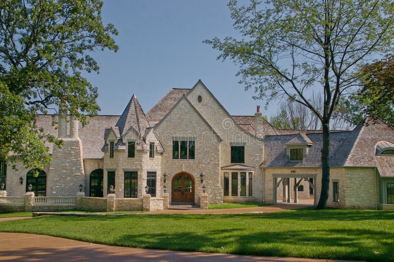 Very Expensive Mansion stock image. Image of large, blue - 4816761