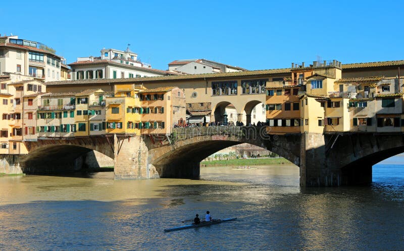 Very Famous Bridge Called PONTE VECCHIO in the Florence in Central ...