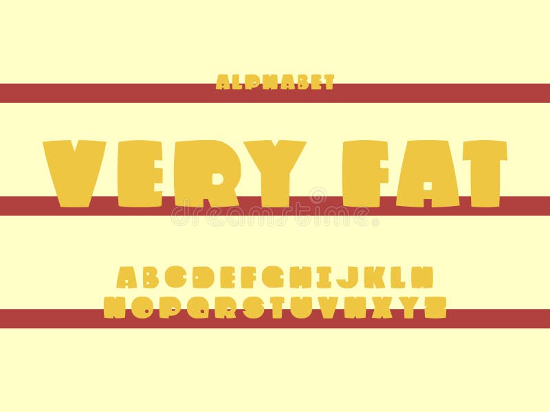 Very Fat Font. Vector Alphabet Stock Vector - Illustration of letter ...