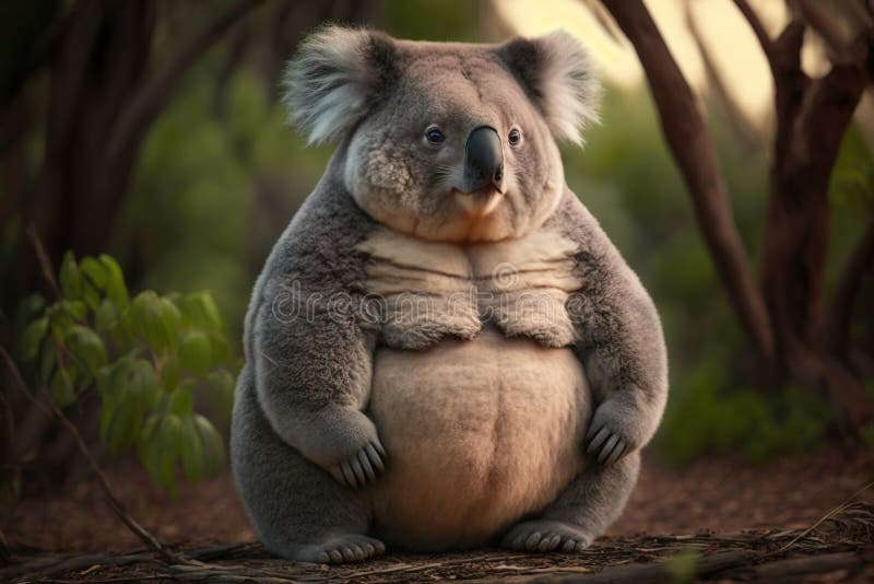 A Very Old Koala Knitting Like a Grandmother Created with Generative AI Technology Stock ...